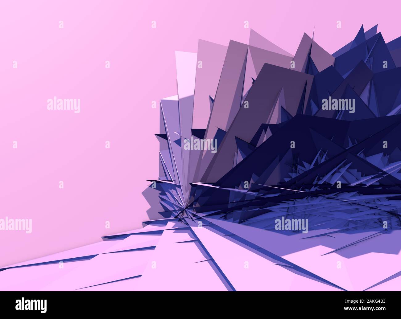 Abstract 3D background with polygons structure, chaotic and sharp. 3D ...