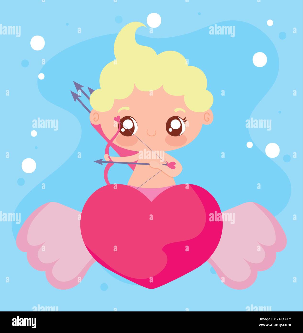 baby cupid cartoon design of love passion romantic valentines day ...
