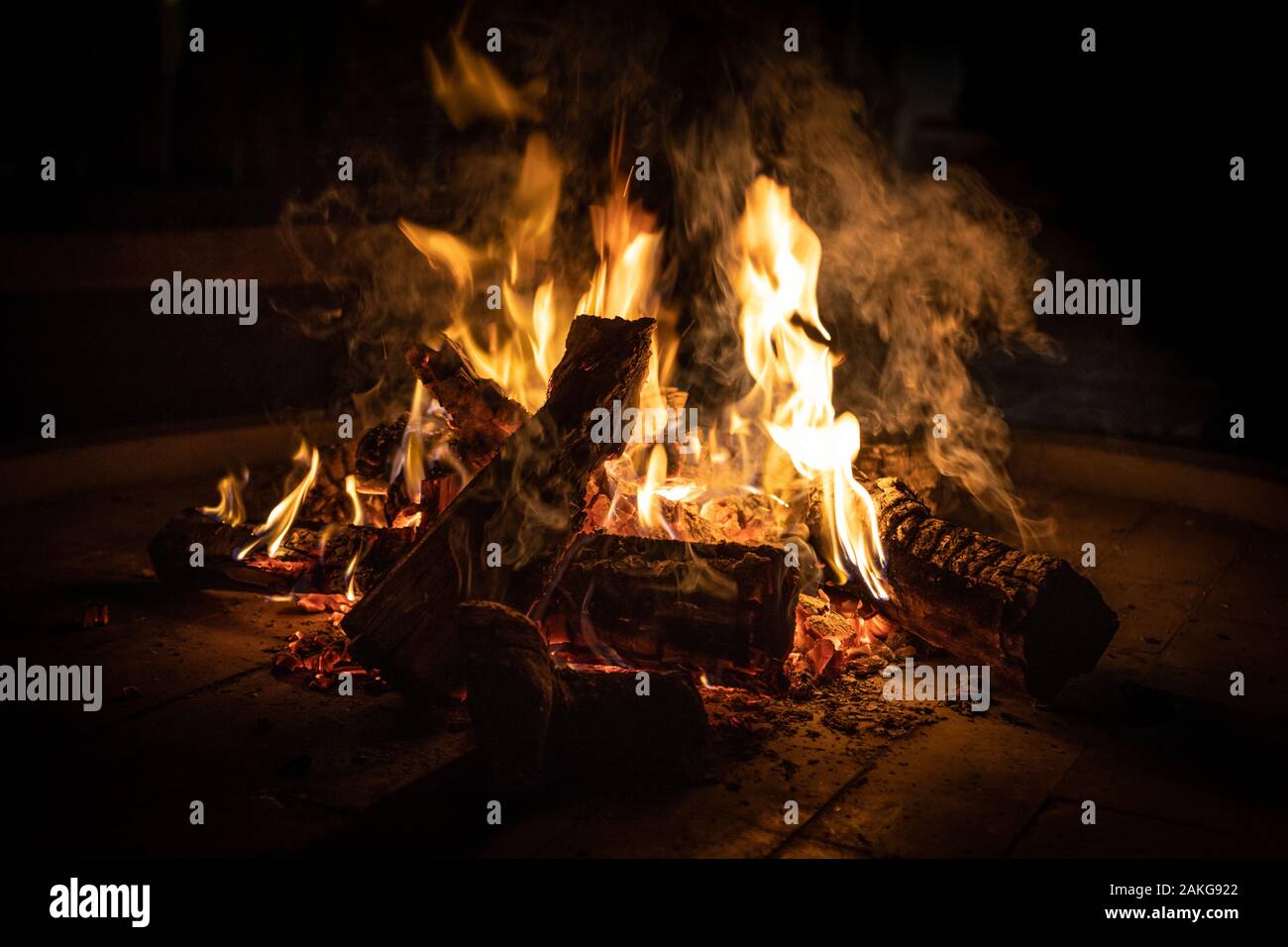 A bonfire in the Addo National Park, South Africa Stock Photo - Alamy