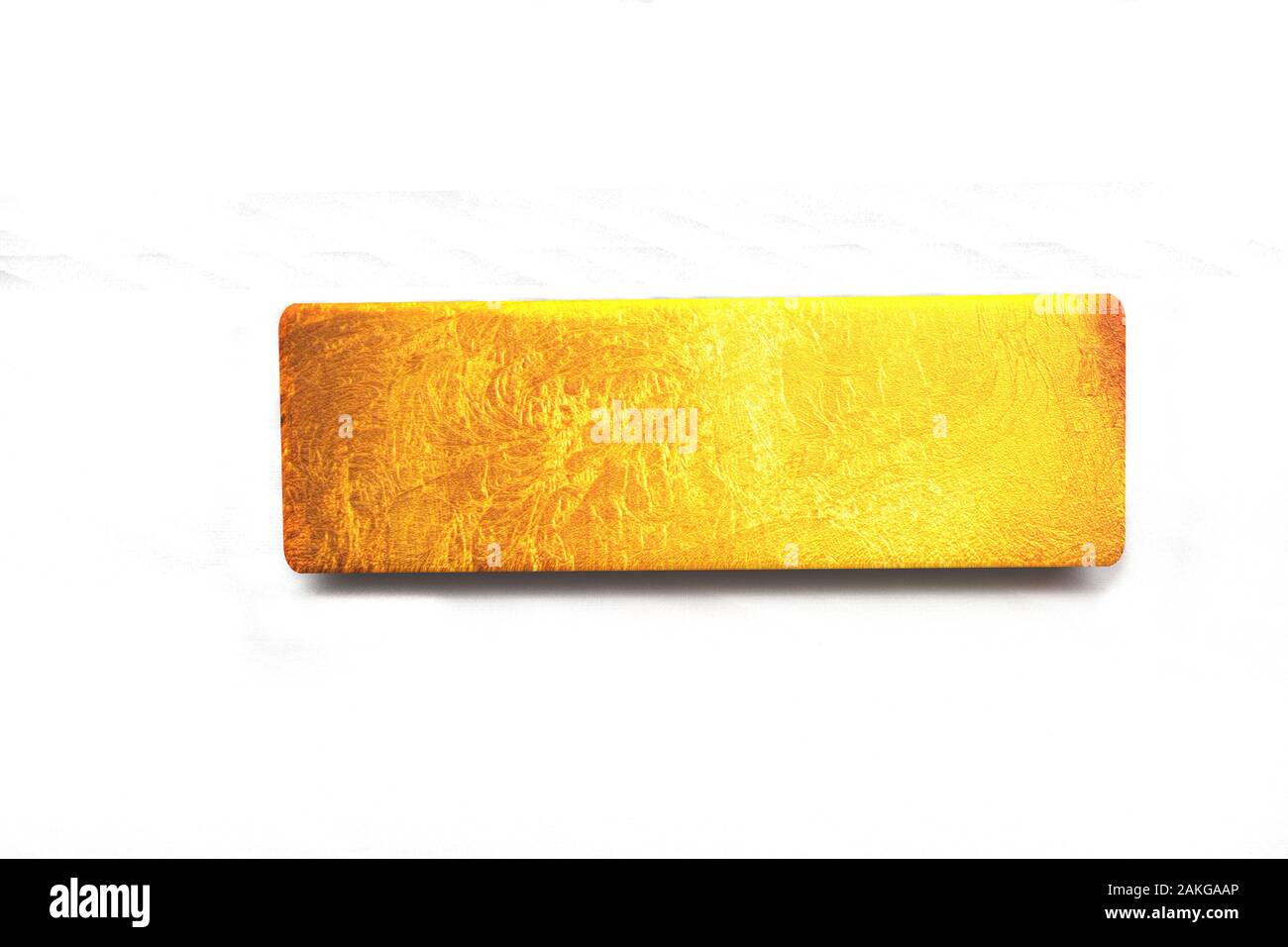 Gold bar with texture on white background 3D rendering Stock Photo - Alamy