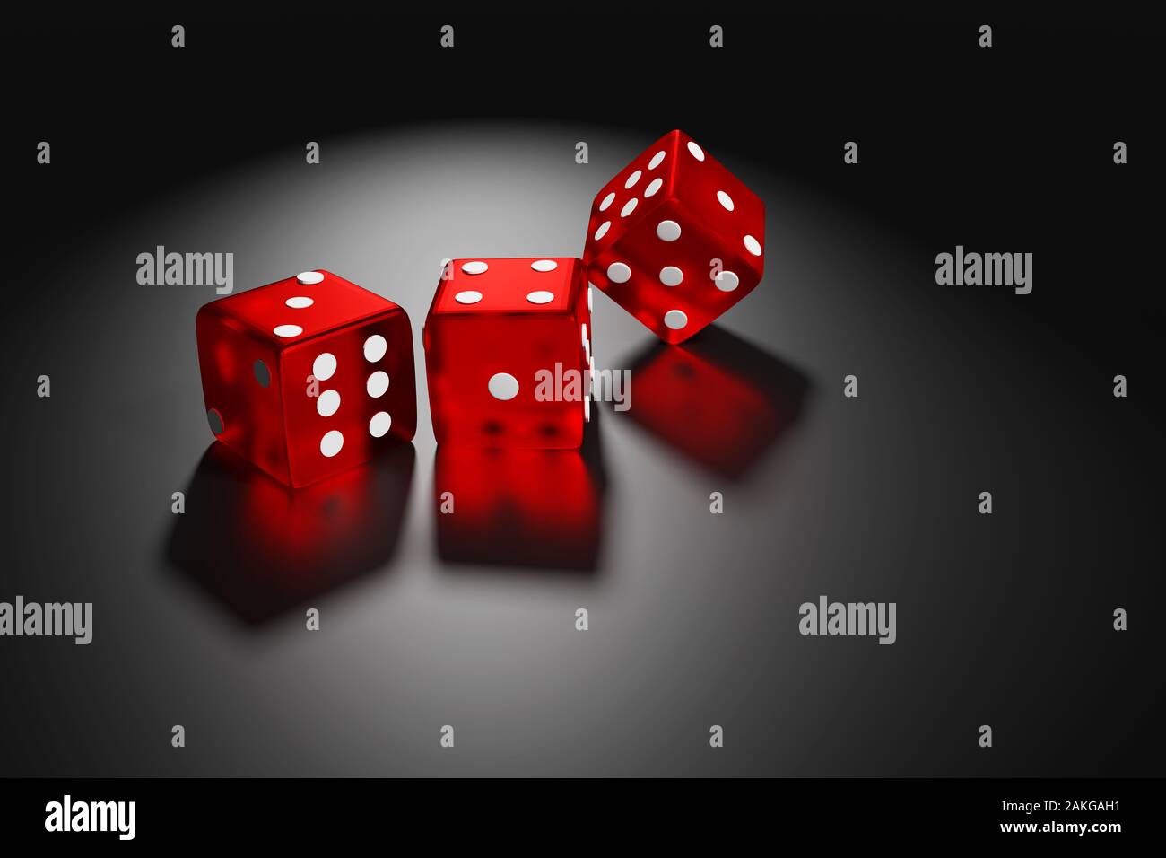 red playing cube in 3D rendering on black background Stock Photo - Alamy