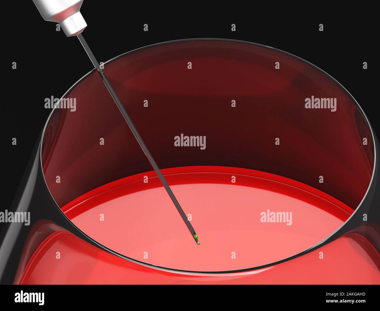 poisoned red wine through syringe poison 3D rendering Stock Photo - Alamy