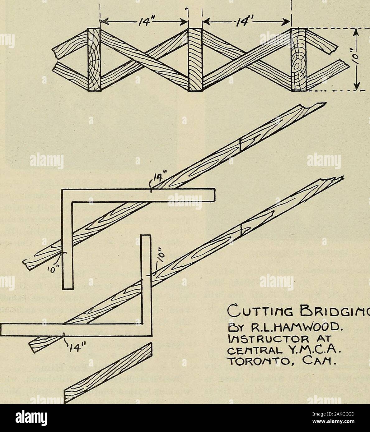 Carpenter . Laying out Bridging. Formula: Apply the square with ...