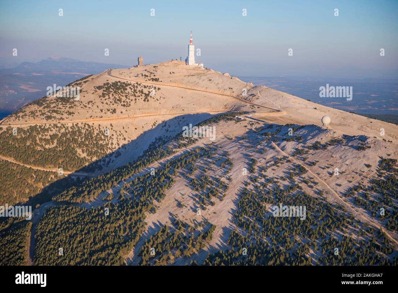 France, Vaucluse, Malaucene, Mont Ventoux (aerial view Stock Photo - Alamy