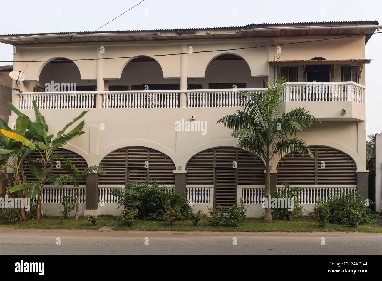 Ivory Coast, Grand Bassam, old colonial house Stock Photo - Alamy