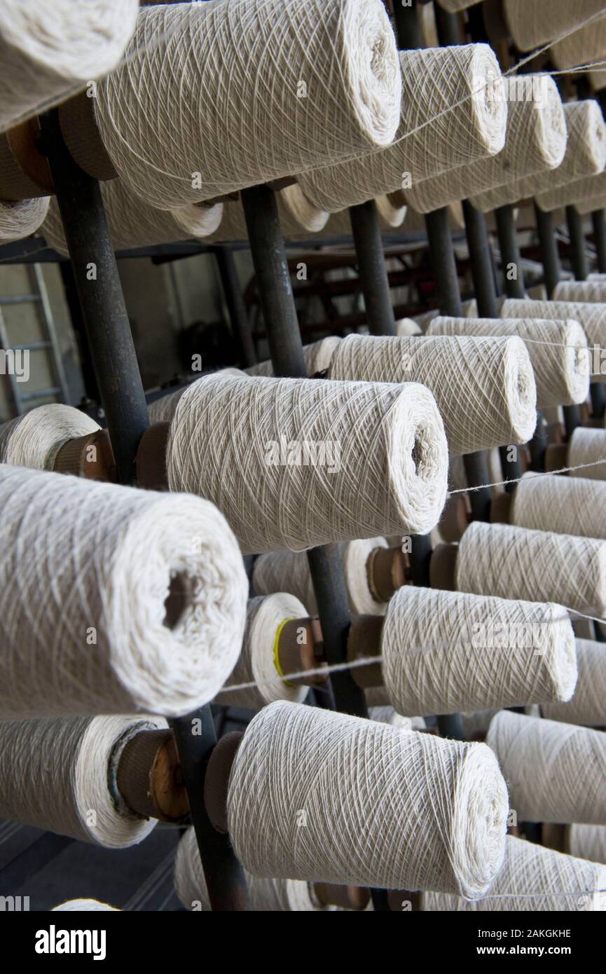 France, Savoie, Seez, spinning Arpin, manufacturer of the traditional ...