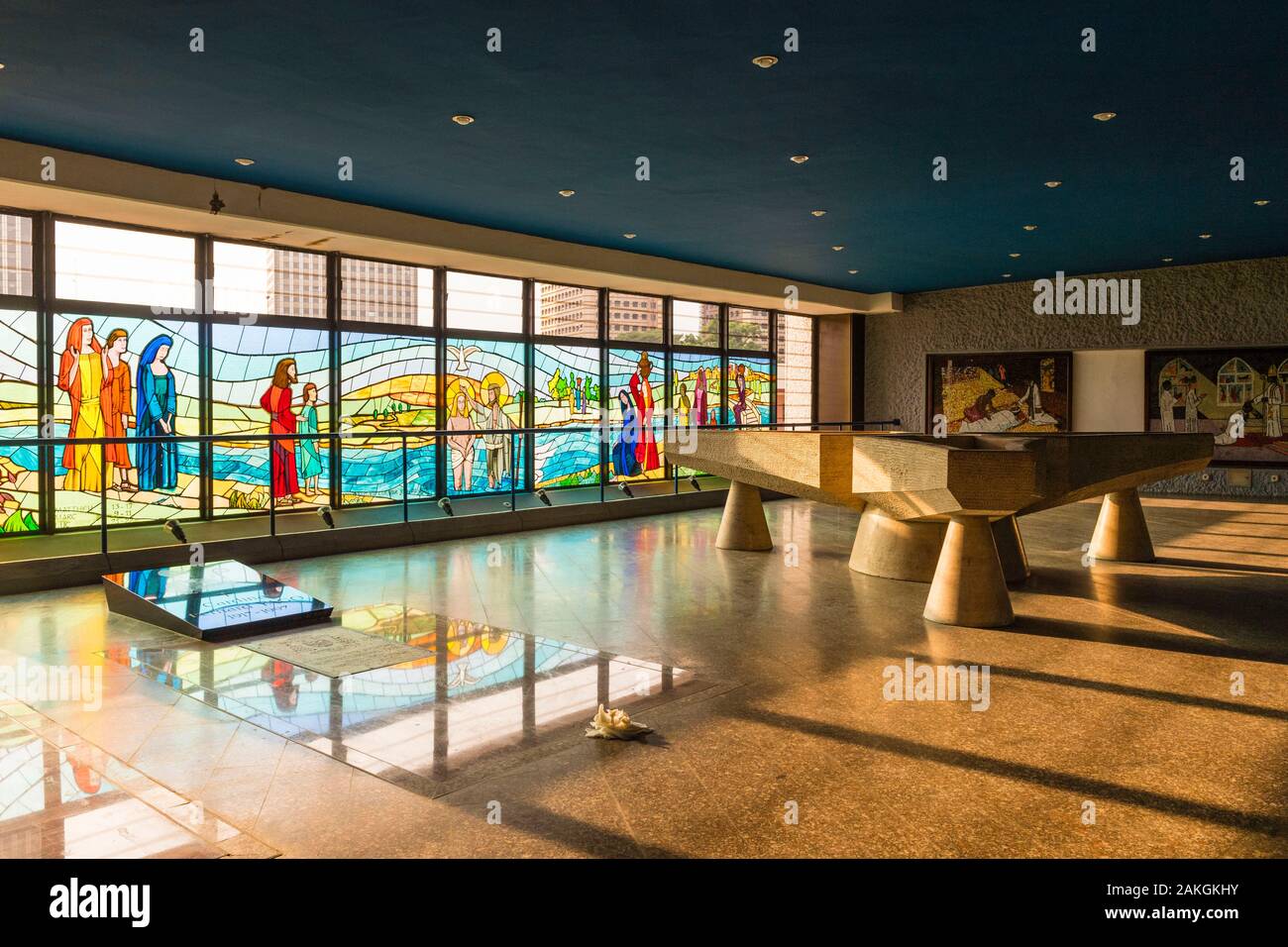 Ivory Coast, Abidjan, inside Saint Paul cathedral Stock Photo - Alamy