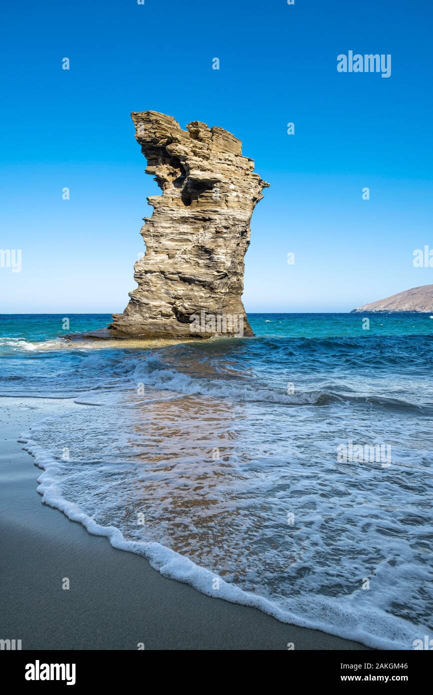 Greece, Cyclades archipelago, Andros island, surroundings of Ormos ...