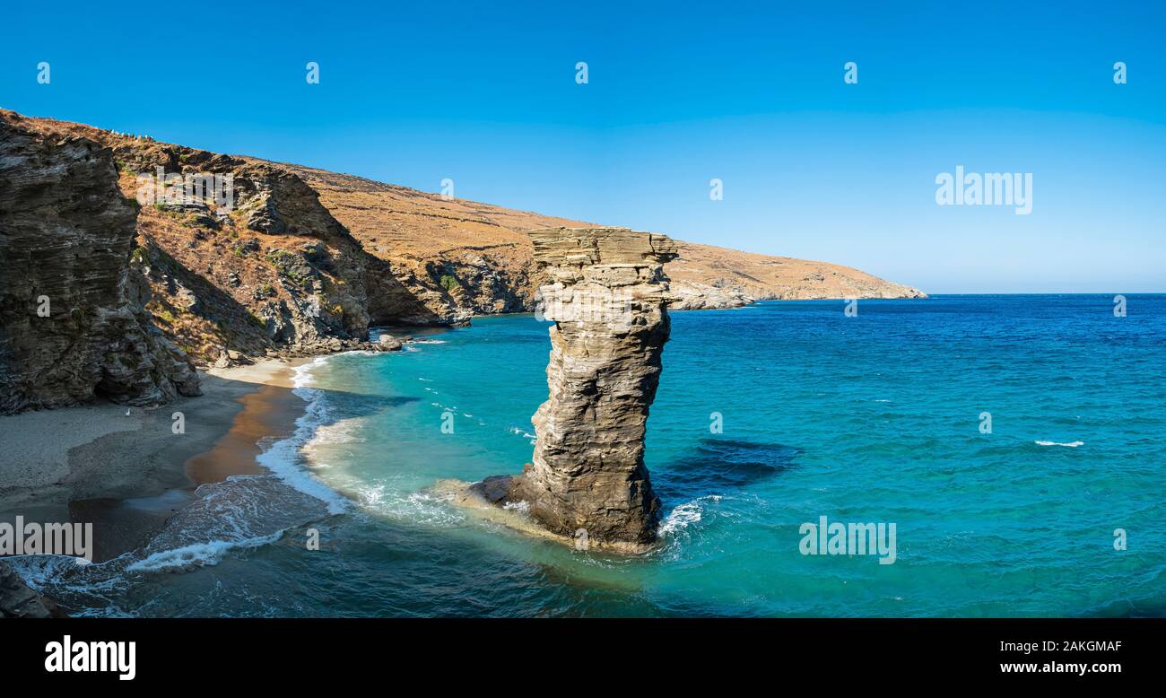 Greece, Cyclades archipelago, Andros island, surroundings of Ormos ...