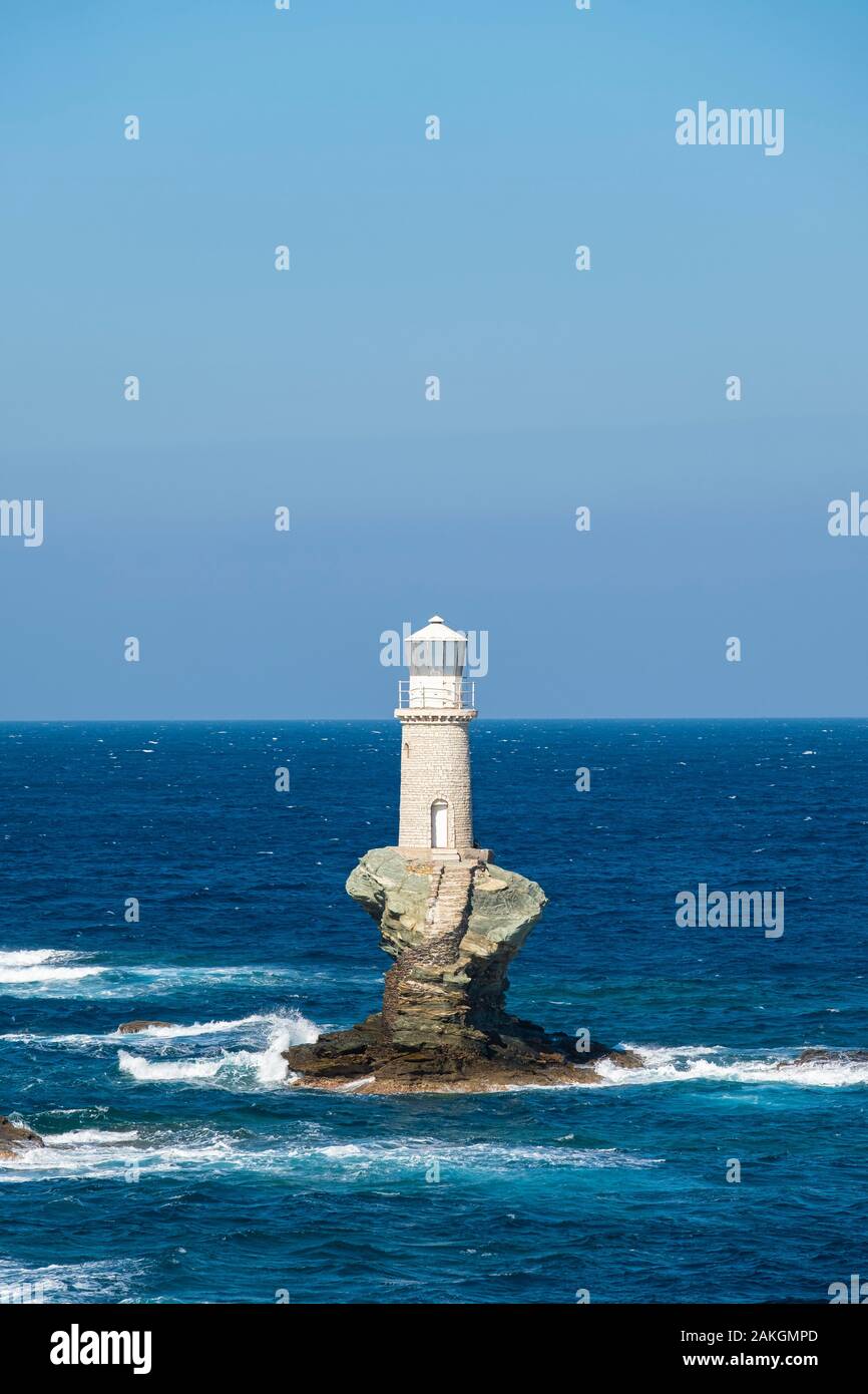 Tourlitis lighthouse greece hi-res stock photography and images - Alamy