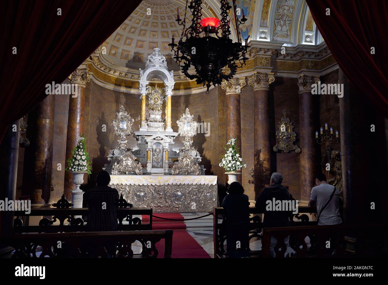 Chile, Santiago de Chile, the Santiago Metropolitan Cathedral also ...