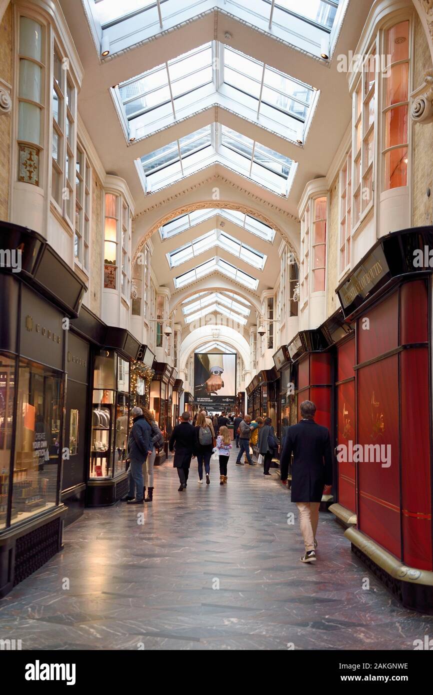 United Kingdom, London, Mayfair district, Burlington Arcade, a covered ...