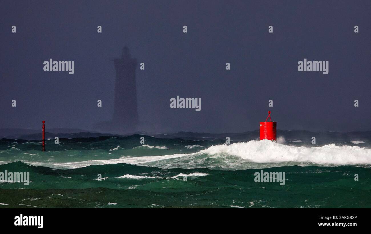 France, Finistere, Landunvez, Presqu'île de Saint Laurent, Chenal du ...