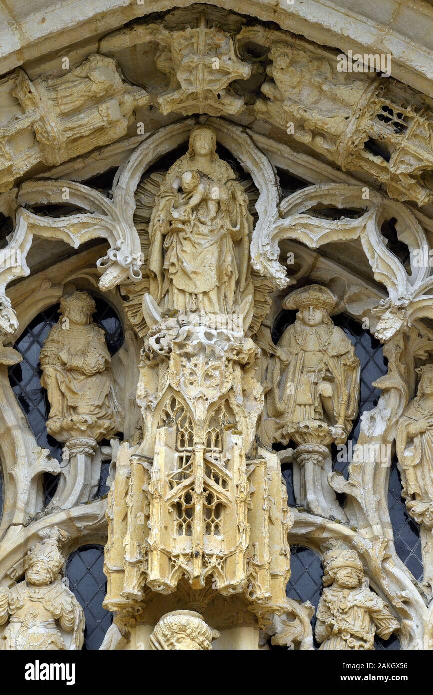 France, Somme, Saint Riquier, abbey church, frontage, gate, Tree of ...