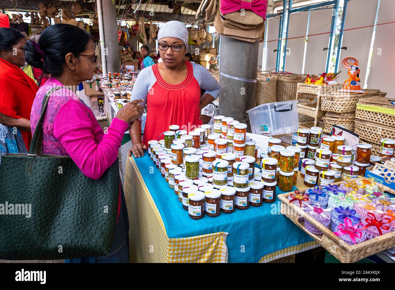 Mauritius food market hi-res stock photography and images - Alamy