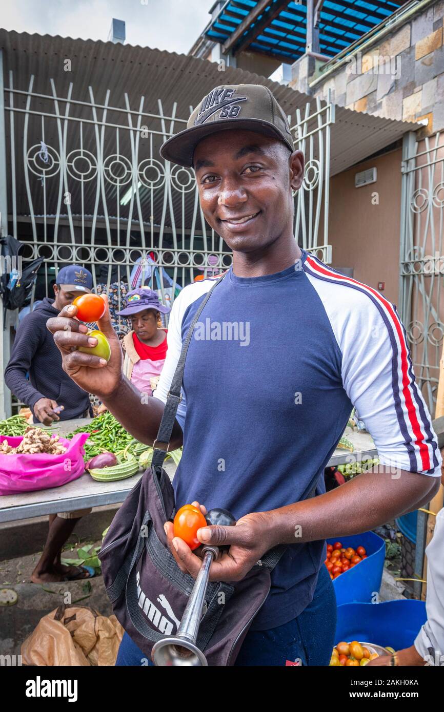 Market port mathurin rodrigues island hi-res stock photography and ...