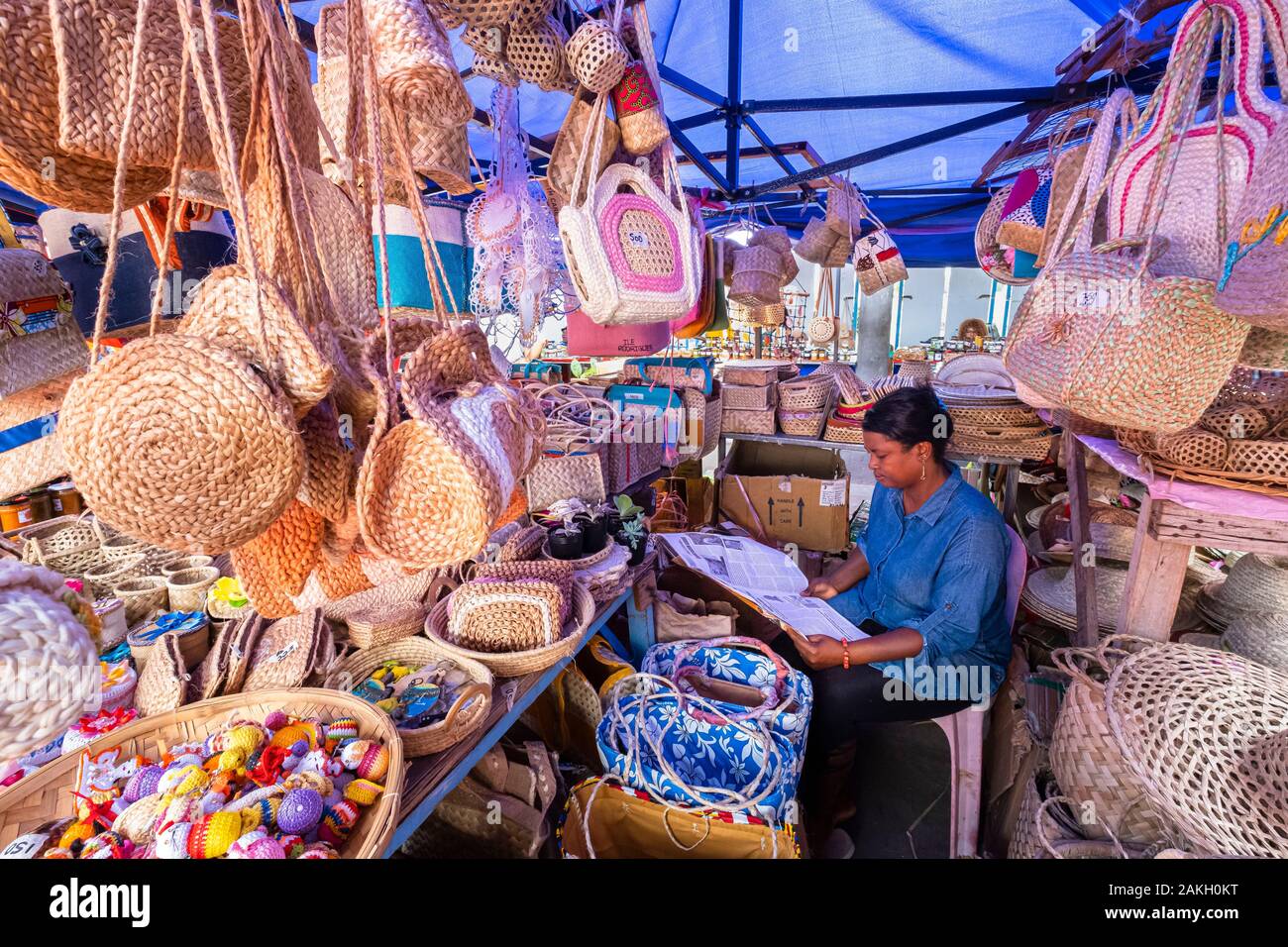 Market port mathurin rodrigues island hi-res stock photography and ...
