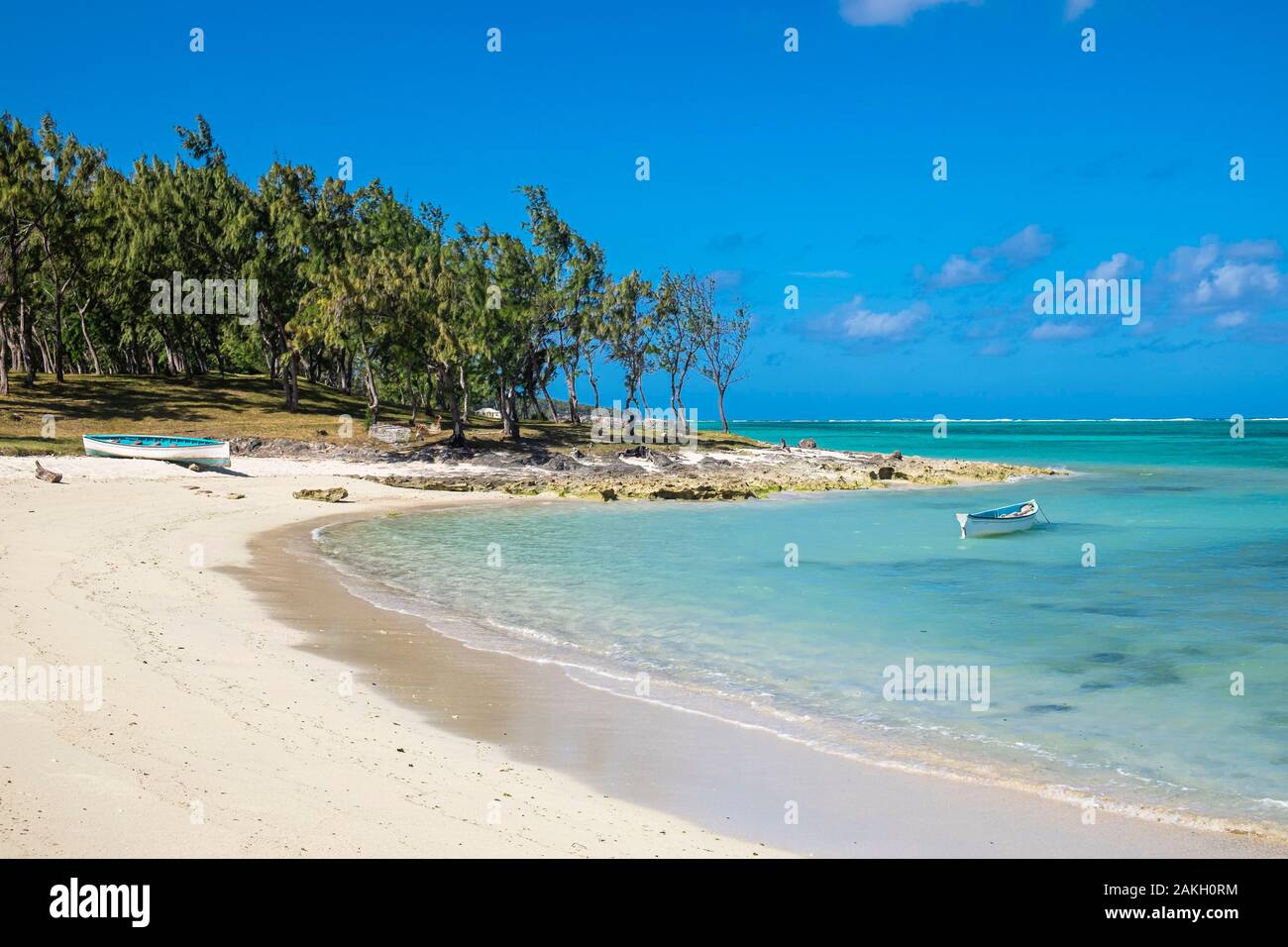 Mauritius, Rodrigues island, beach on the East coast between Graviers ...