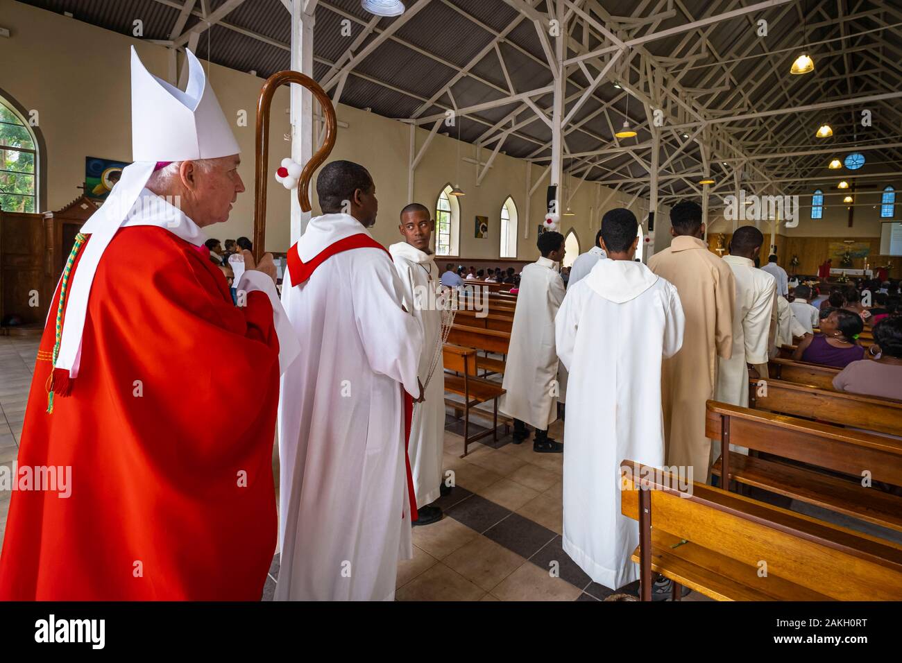 Mauritius, Rodrigues island, Saint-Gabriel cathedral, first communion ...