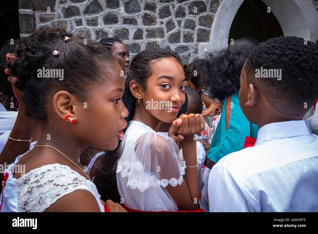 Mauritius, Rodrigues island, Saint-Gabriel cathedral, many little ...