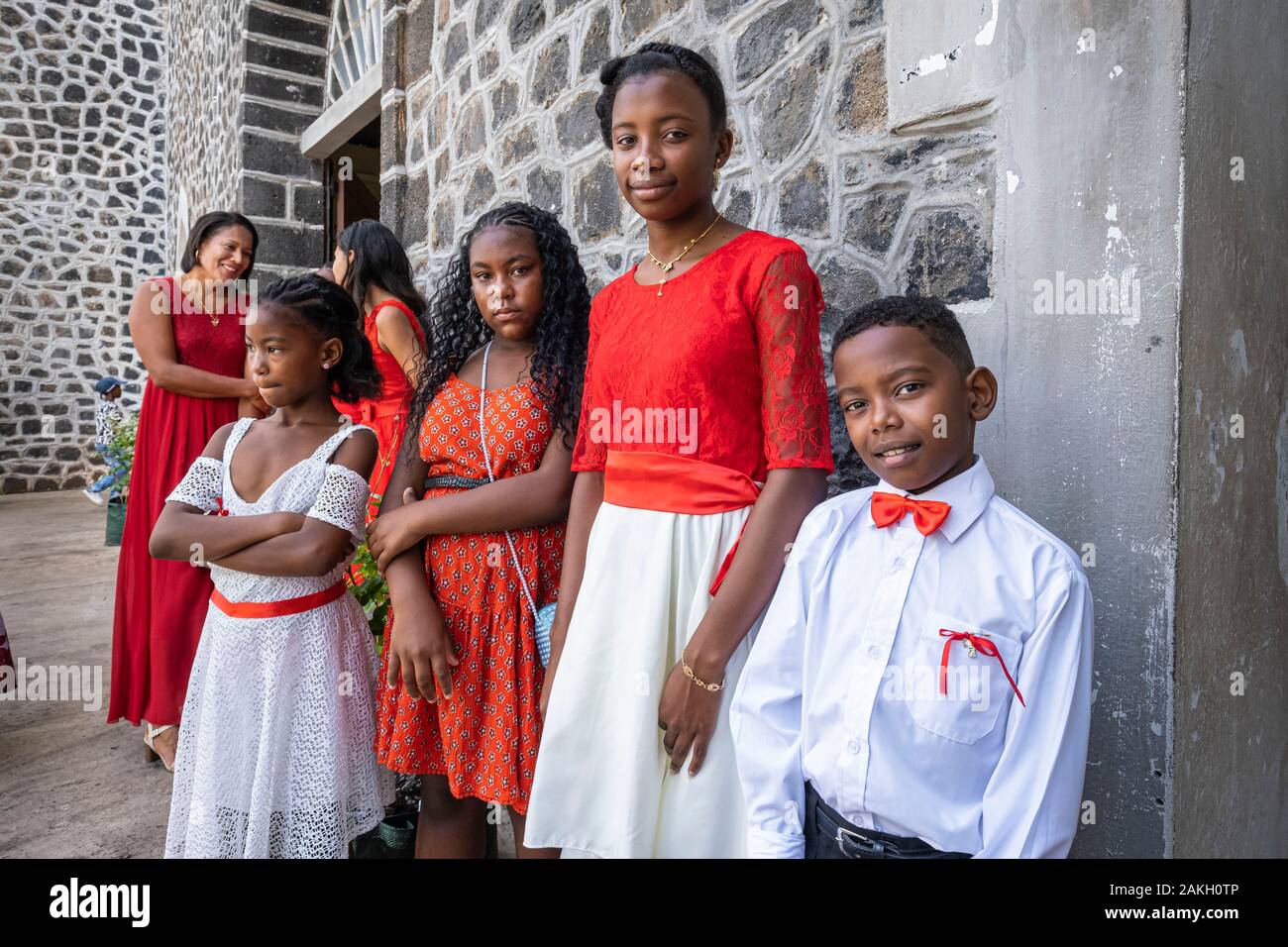 Mauritius, Rodrigues island, Saint-Gabriel cathedral, many little ...