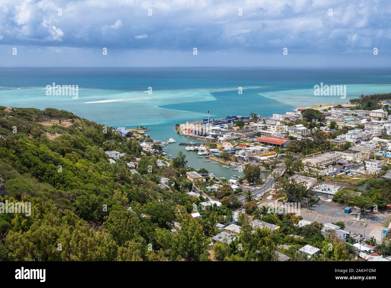 Mauritius, Rodrigues island, panoramic view of Port-Mathurin Stock ...