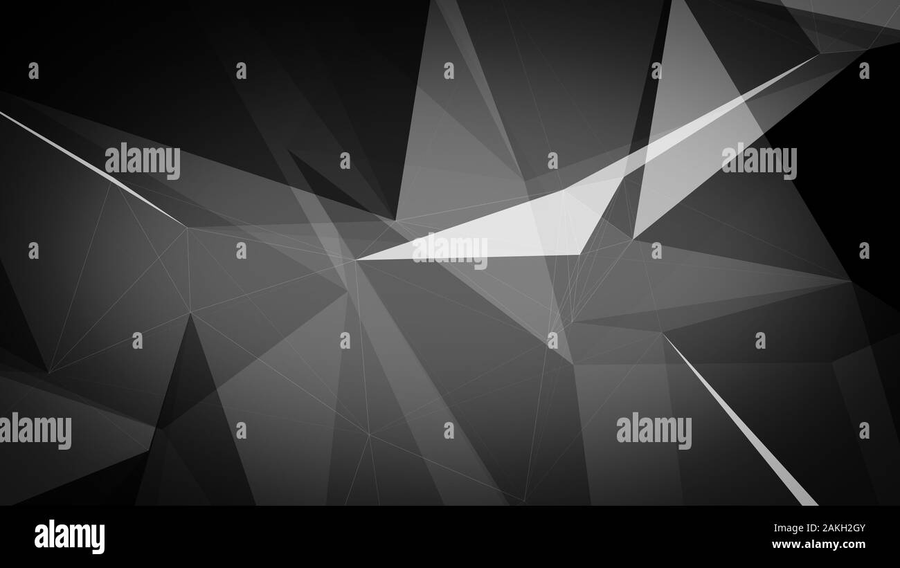 3d illustration of a dark grey triangles background Stock Photo - Alamy