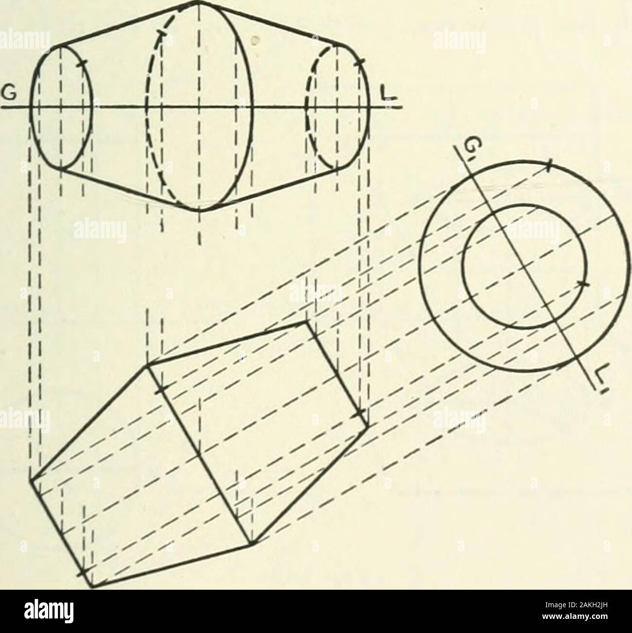 Descriptive geometry . projection (§ 67).Hence, in Fig. 94, instead of ...