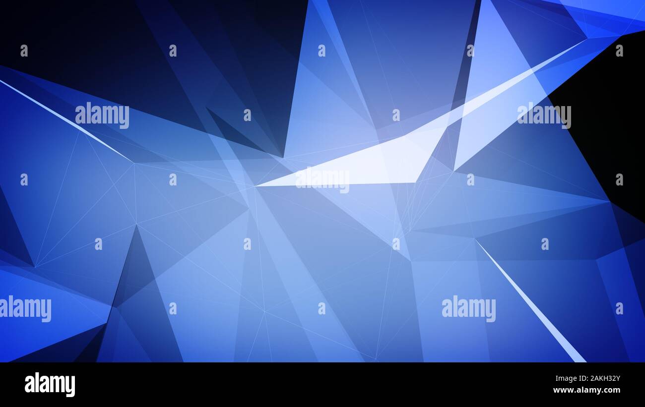 3d illustration of a blue triangles background Stock Photo - Alamy