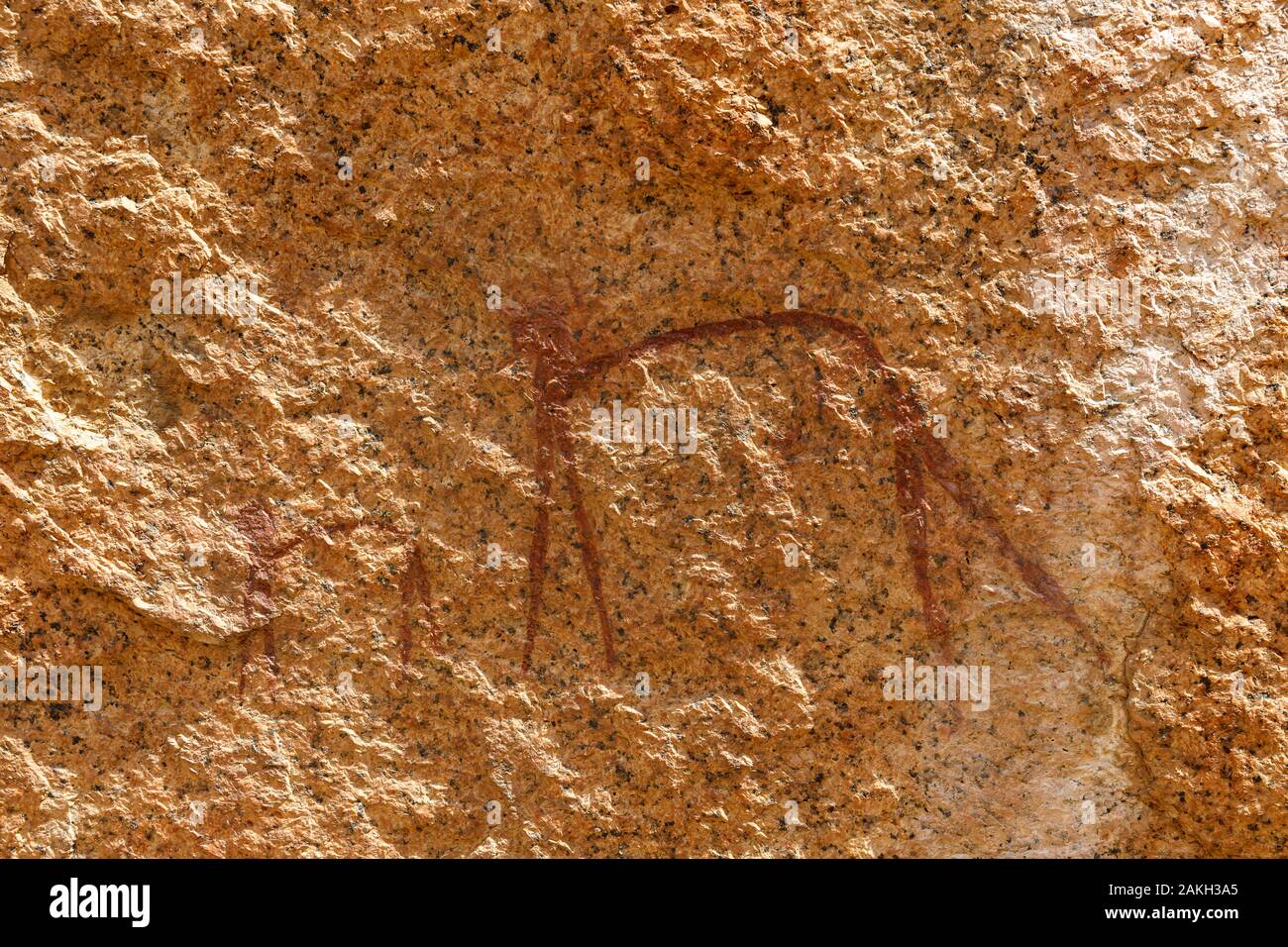 Namibia, Erongo province, Spitzkoppe, rock painting Stock Photo - Alamy