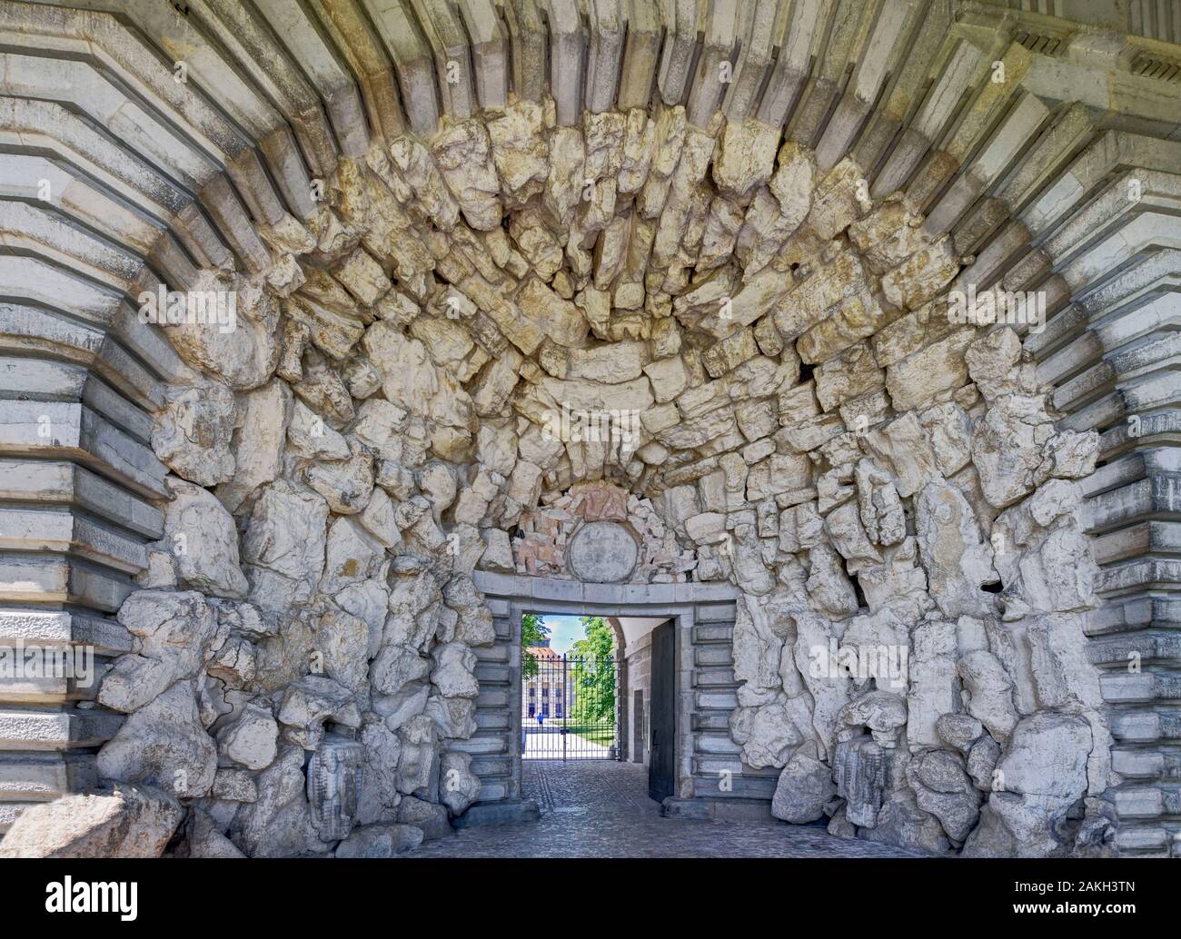 France, Doubs, Arc-et-Senans, royal saltworks built by architect Claude ...