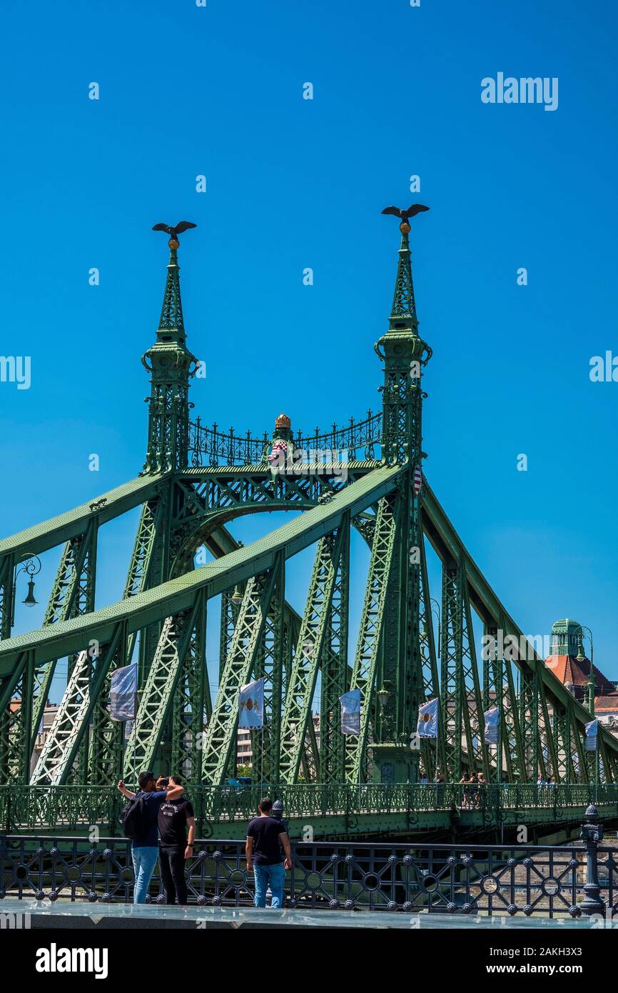 Hungary, Budapest, Eiffel Tower Bridge Stock Photo - Alamy