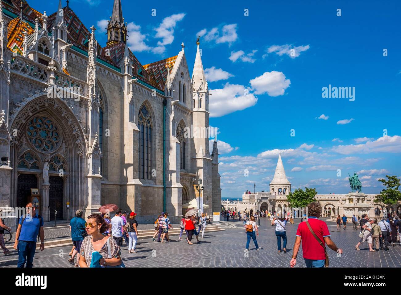 Hongrie, Budapest, quartier Buda, L'église Notre-Dame-de-l'Assomption ...