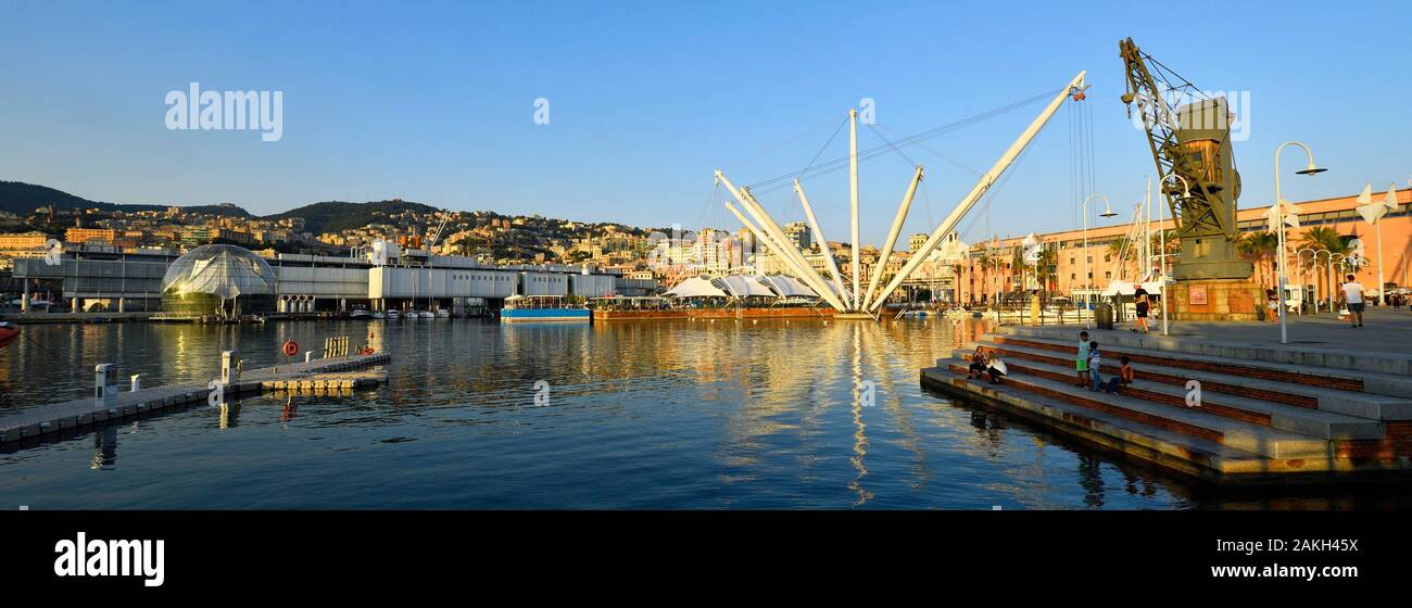 Italy, Liguria, Genoa, Porto Antico, the port with the largest aquarium ...