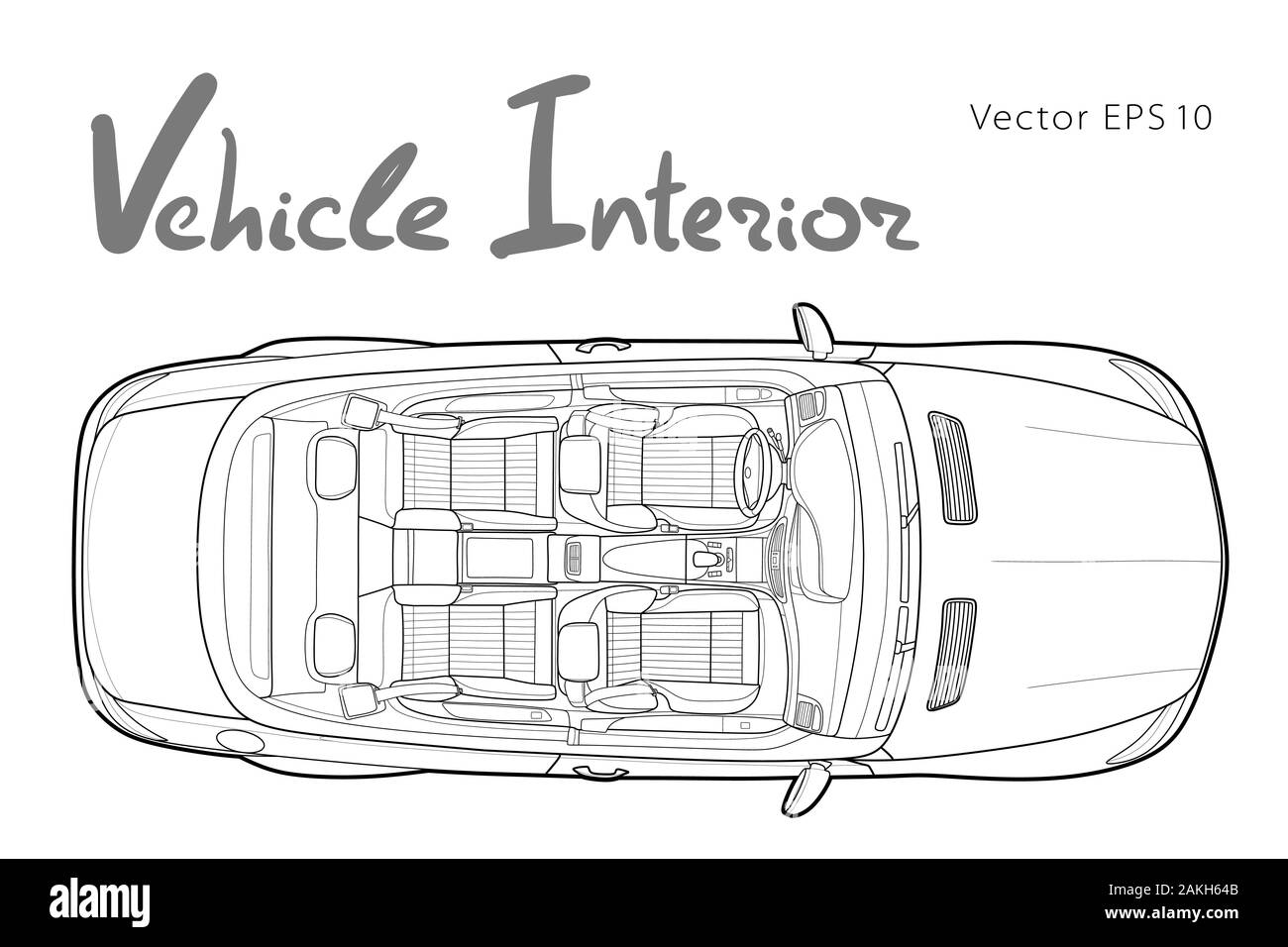 Machine inside. Interior of the vehicle. Vector Stock Vector Image ...