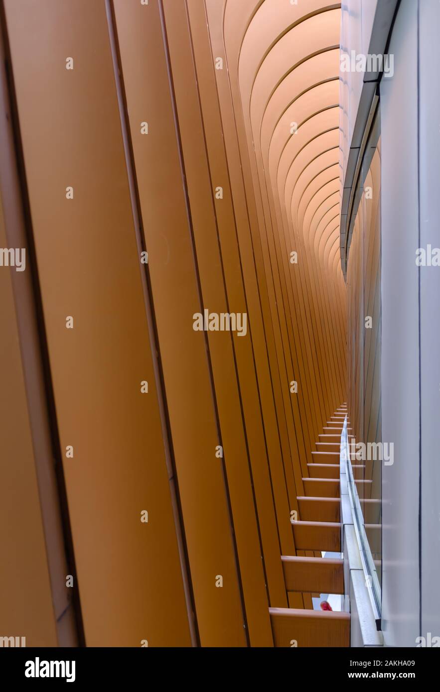 brown color building wood facade detail view Stock Photo - Alamy