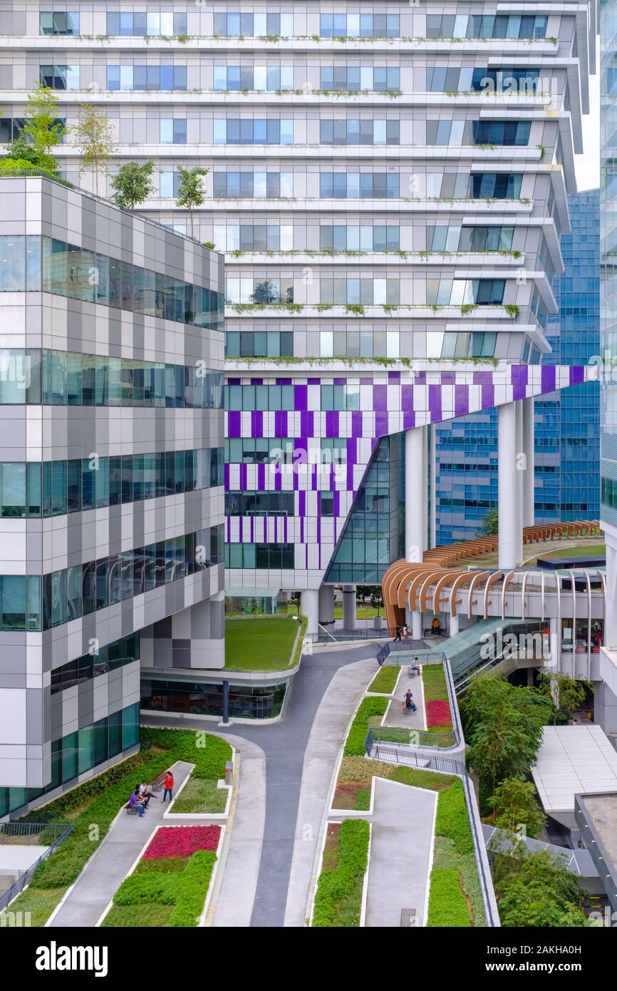 Singapore-22 DEC 2017:Singapore one north science park building view ...