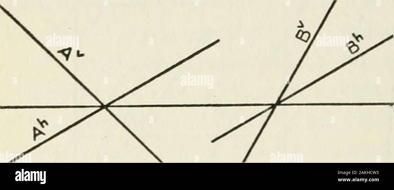 Descriptive geometry . 22 DESCRIPTIVE GEOMETRY [HI, § 33 Stock Photo ...