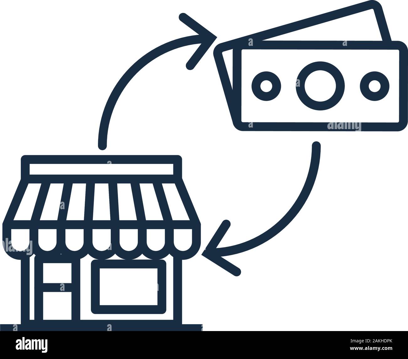 market commerce money line image vector illustration Stock Vector Image ...