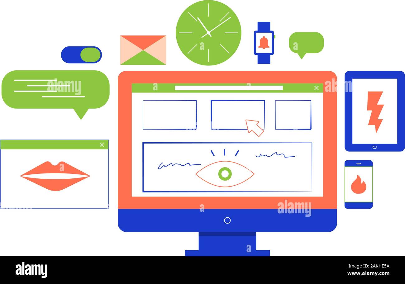 Colorful communication Stock Vector Images - Alamy