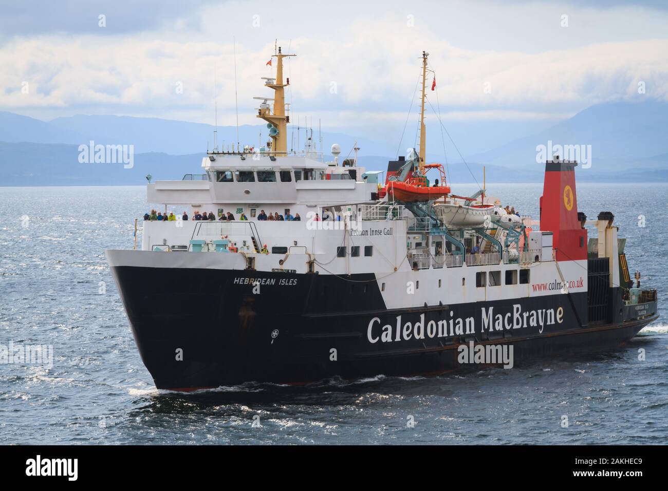 MV Hebridean Isles sailing through the Sound of Mull. One of various ...