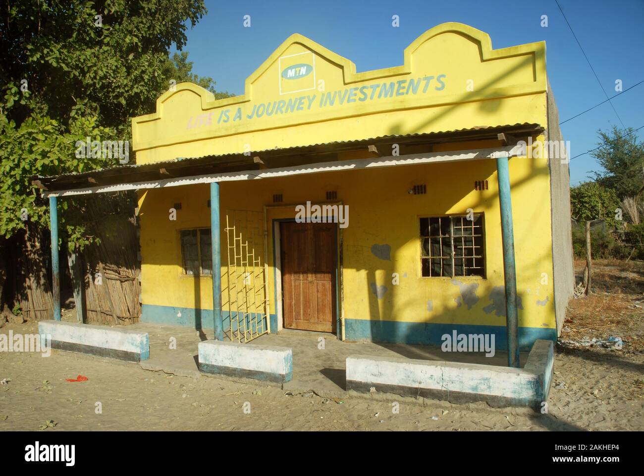 MTN Zambia Limited Building, Mwandi, Zambia, Africa Stock Photo - Alamy