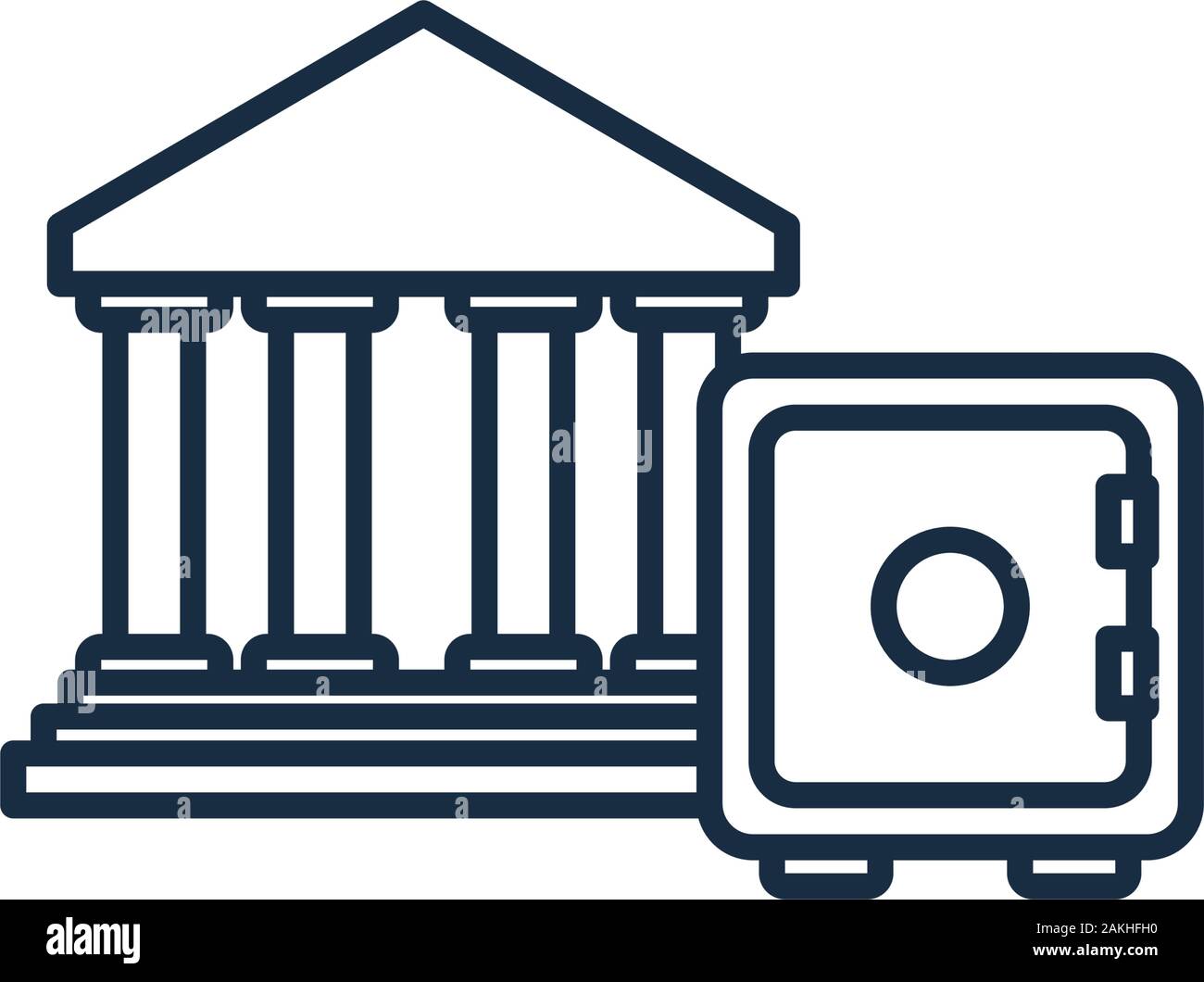 banking safe box money line image vector illustration Stock Vector ...
