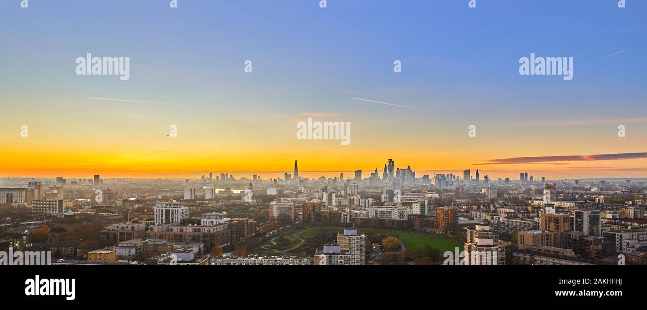 Central London view at sunset Stock Photo - Alamy