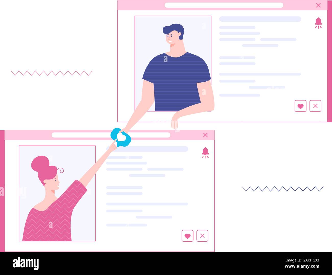 Vector illustration of online dating Stock Vector Image & Art - Alamy