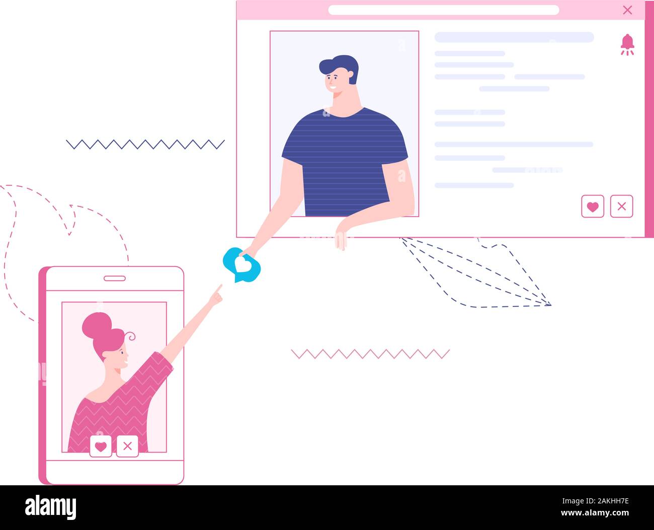 Online dating. Vector illustration Stock Vector Image & Art - Alamy