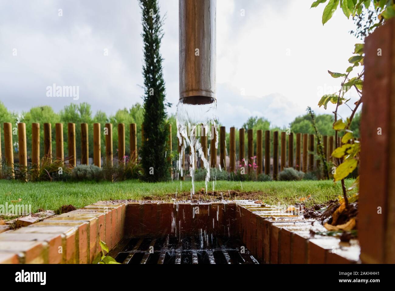 Drain channel with concrete pipes hi-res stock photography and images ...