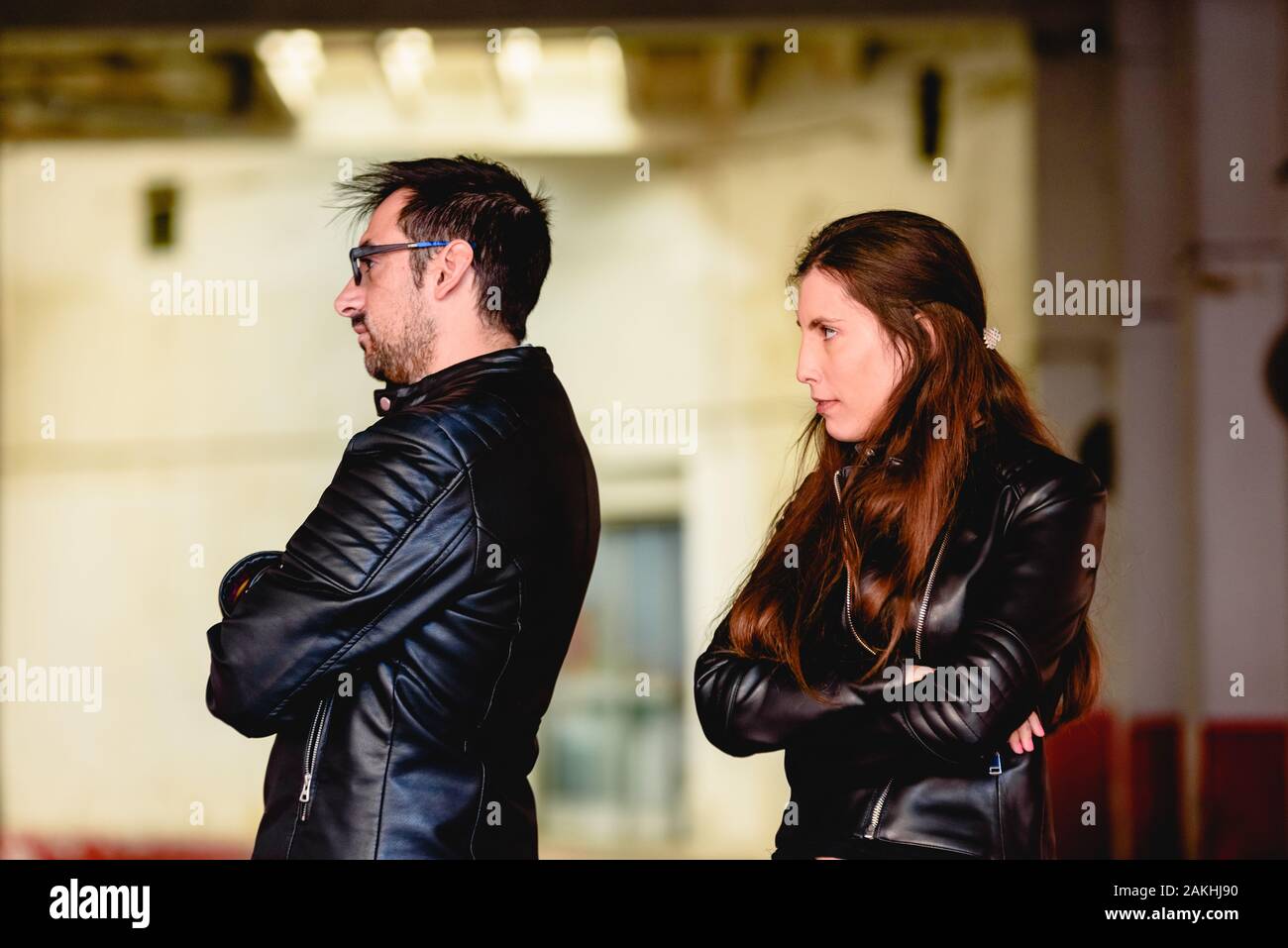 Angry couple after fight in hi-res stock photography and images - Alamy