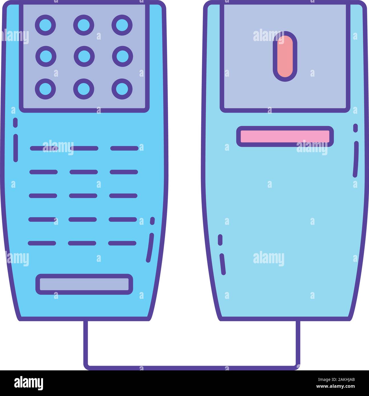 wall telephone , phone fill and line vector illustration Stock Vector ...