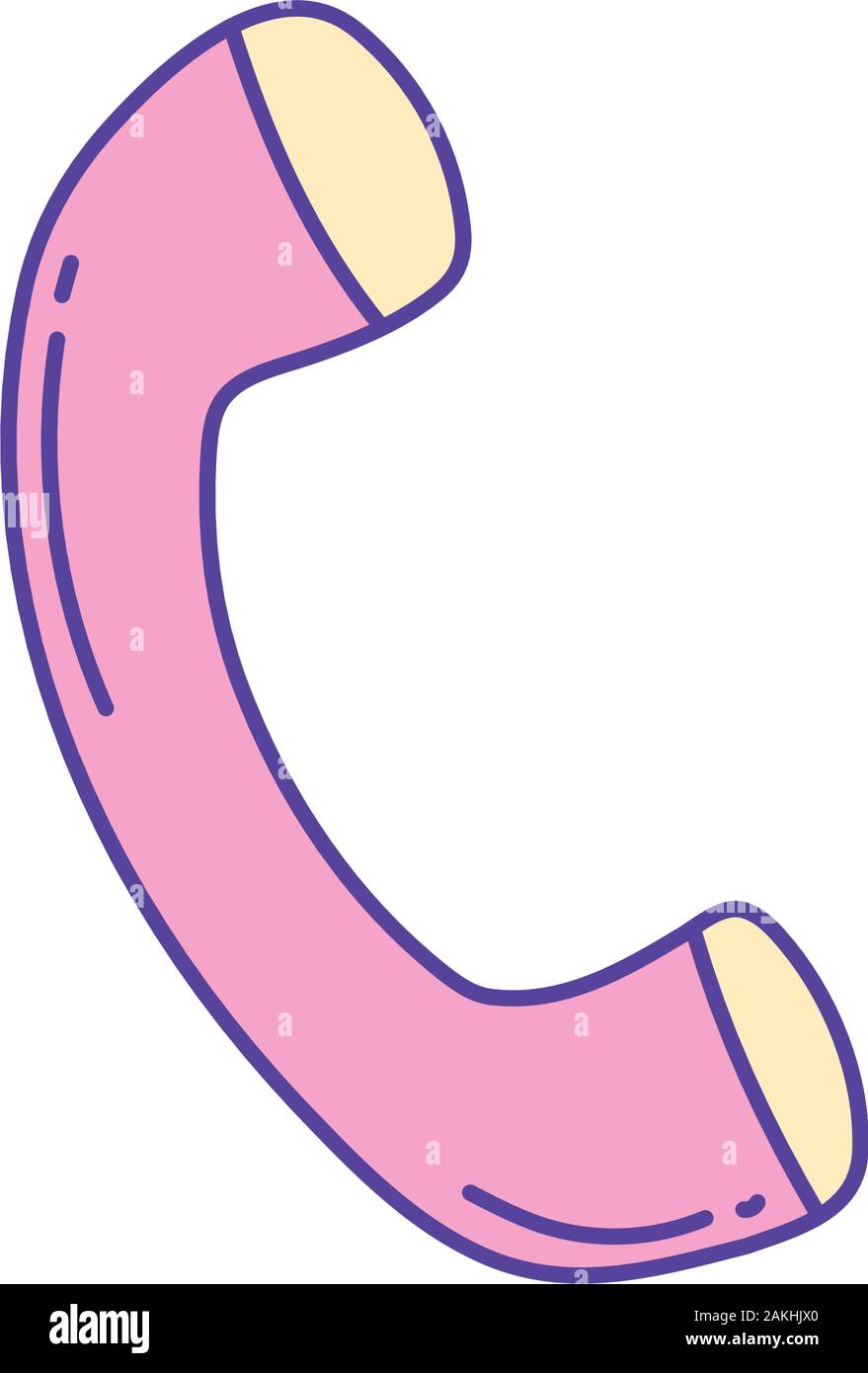 telephone handset , phone fill and line vector illustration Stock ...